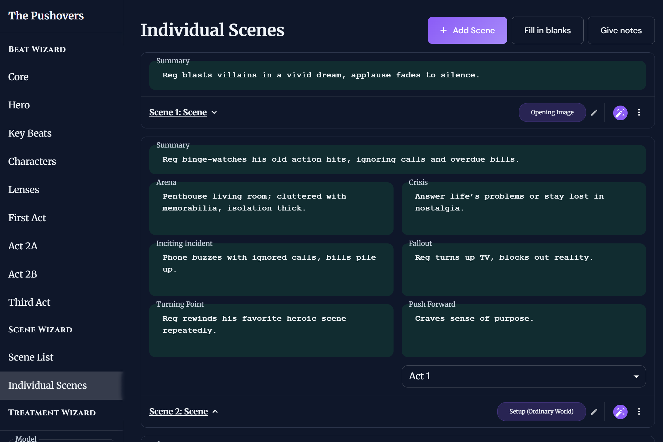 BeatBandit – AI Screenwriting & Beat Sheet Software